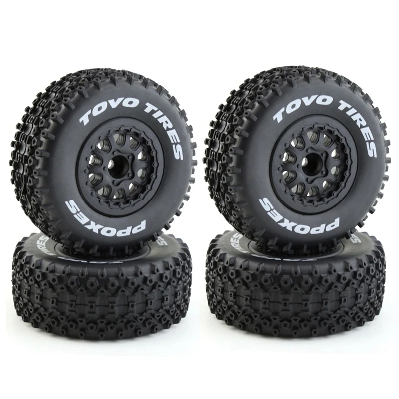 4Pcs 112Mm 1/10 Short Course Truck Tire Tyre Wheel With 12Mm Hex For ...