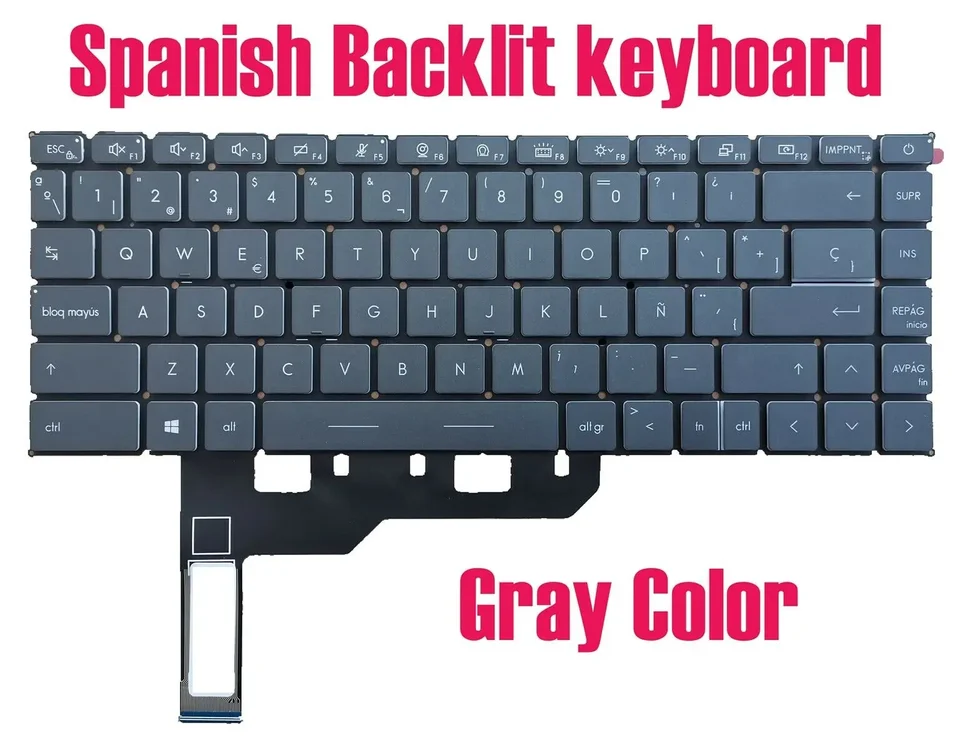 White Laptop Backlit Keyboard