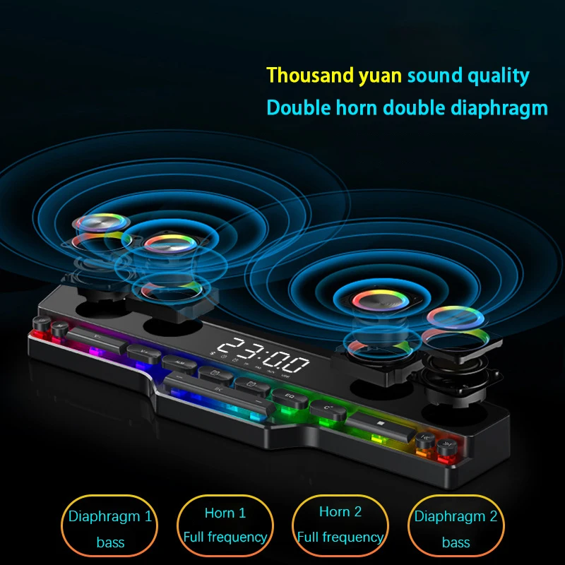Sound-box-Wireless-Bluetooth-speaker-Soundbar-USB-3D-Stereo-Subwoofer ...