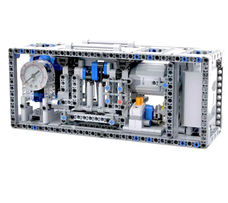 NEW-469Pcs-Pneumatics-Series-Set-Building-Block-Air-Compressor-Display ...