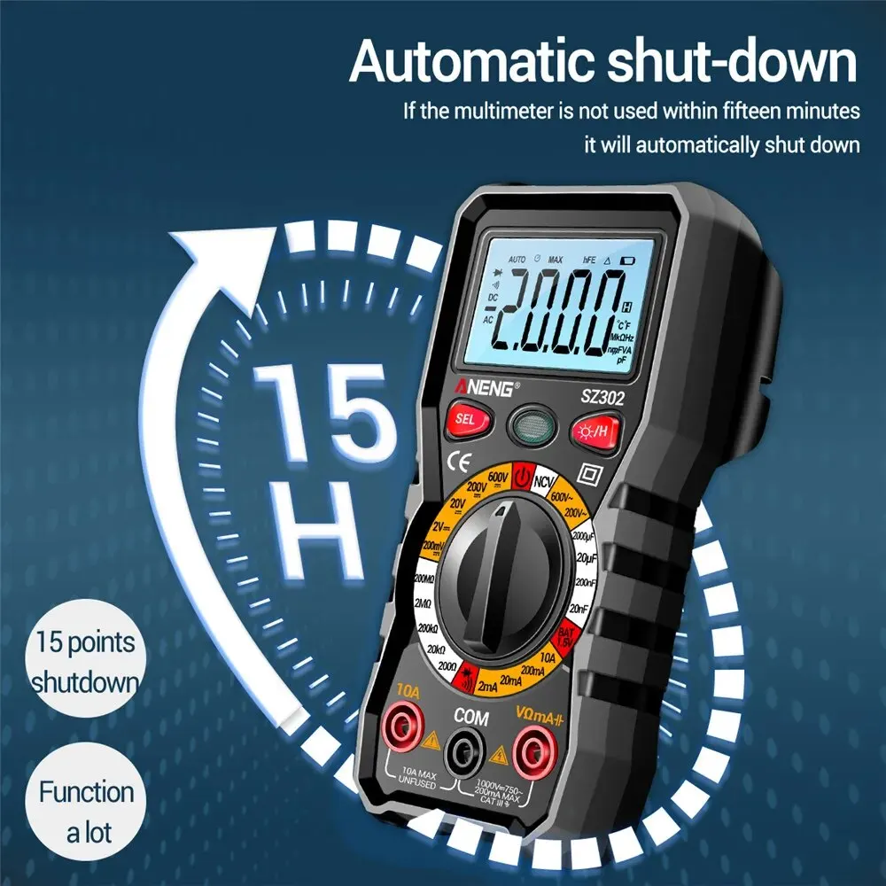 Mult-metro-Digital-profesional-SZ301-SZ302-probador-de-voltaje-CA-CC ...
