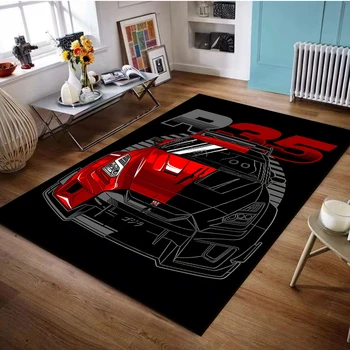Classical Racing Car G-GTR Pattern Carpet Bedroom Play Mats Rug Bedroom ...