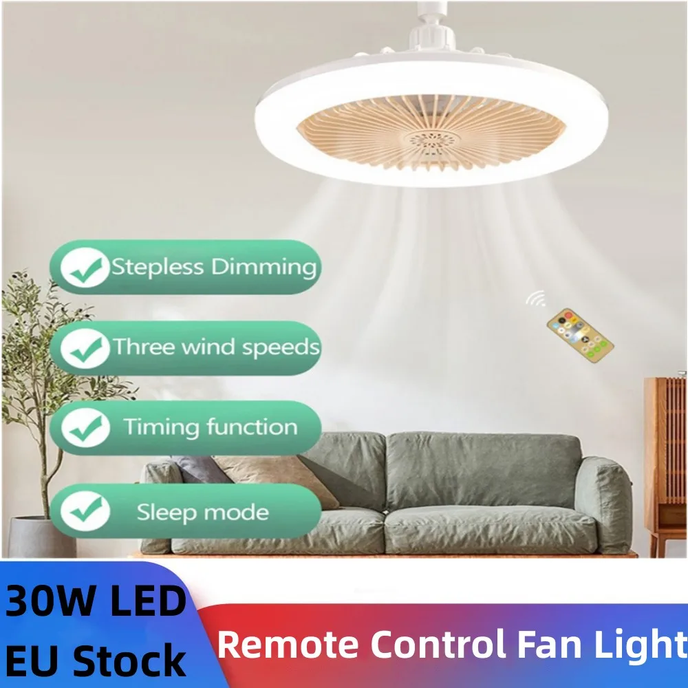 30W-LED-Lamp-Fan-Smart-Silent-Ceiling-Fan-For-Sitting-Room-Bedroom ...