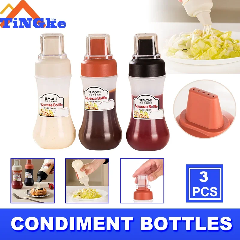 1-3pcs-5-Hole-Condiment-Bottles-With-Nozzles-Ketchup-Mayonnaise-Squeeze ...