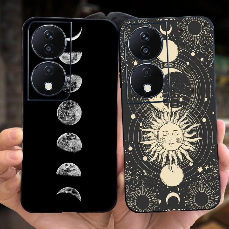 Cool Fashion Moon Printed Case For Honor X7b Candy Color Soft Silicon ...