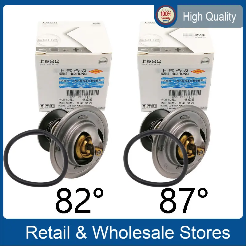 82 / 87 New Engine Coolant Thermostat With Gasket 056121113d For Vw ...