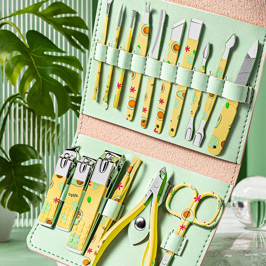 Fruits Design Stainless Steel Nail Clippers Set With Folding Bag ...