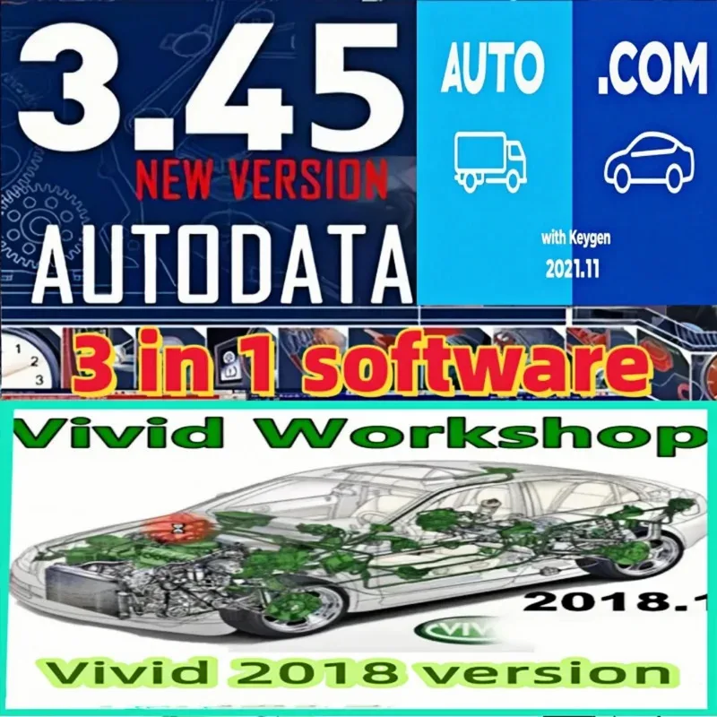 Hot AutoData 3.45 Autocoms V2021.11 Auto Repair Software HAYNES 2025 ...
