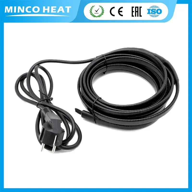 1 30m 110V 220V EU US Plug Self regulating Heating Cables For Roof/Tree ...