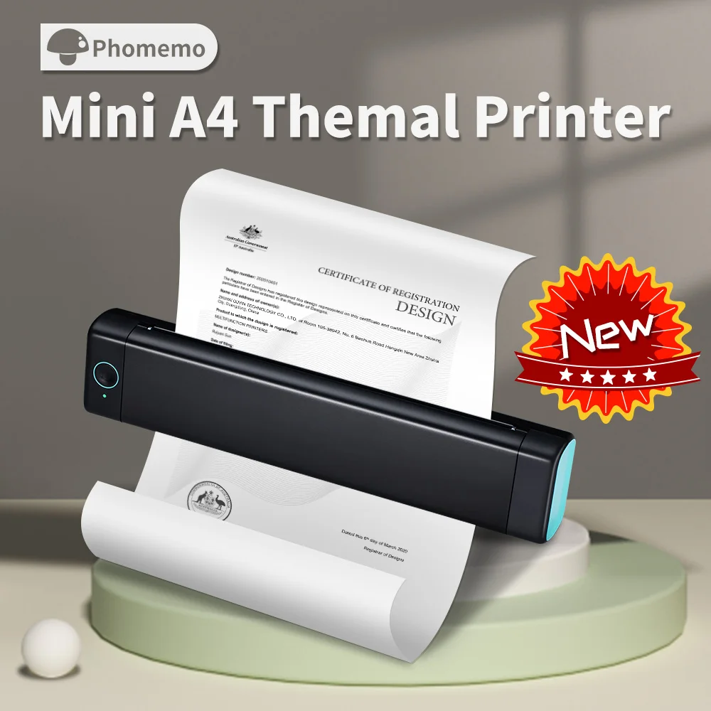 Phomemo-Impresora térmica portátil M08F A4, compatible con papel ...