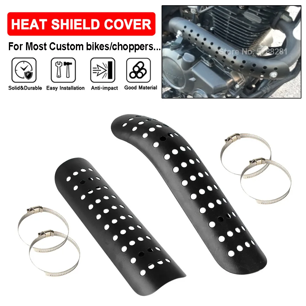 Motorcycle-Exhaust-Muffler-Pipe-Heat-Shield-Cover-Protector-Guard-For ...