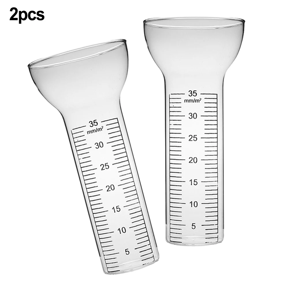 2pcs-35mm-Rain-Gauge-Precipitation-Gauge-Glass-Rainwater-Gauge-Water ...