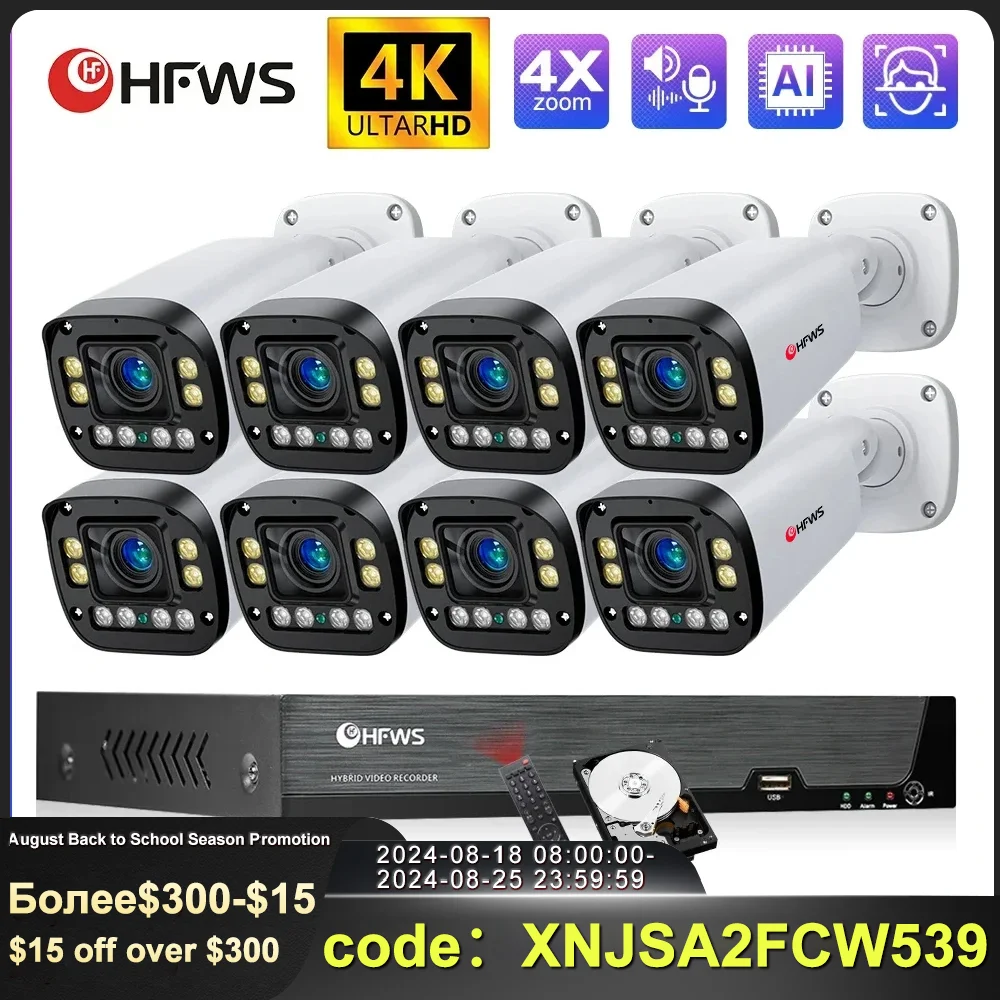 HFW-4K-8MP-Poe-Security-Camera-System-Auto-Focus-Lens-2-8-10mm-Lens-4x ...