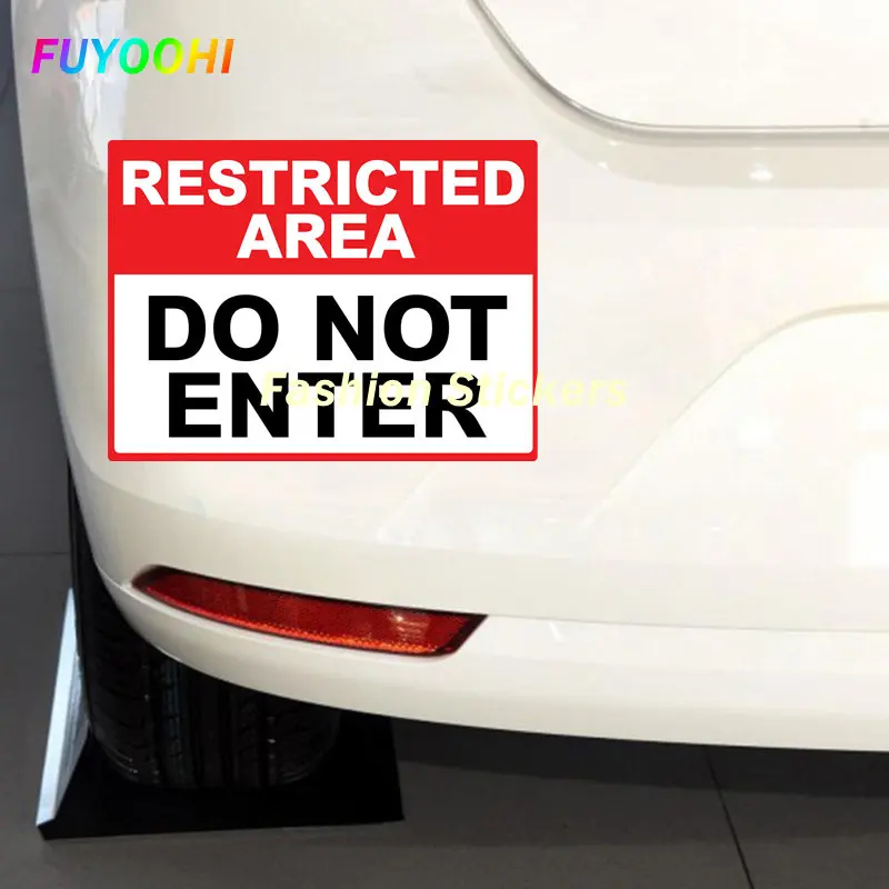 FUYOOHI-Play-Stickers-Warning-Restricted-Area-Do-Not-Enter-Decal-PVC ...