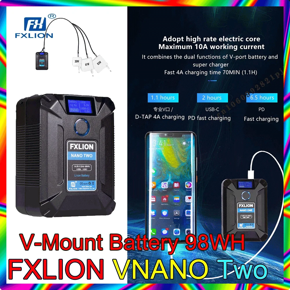 FXLION-NANO-Two-V-Mount-Battery-98WH-Tiny-Wireless-NANO-Two-Type-C-USB ...