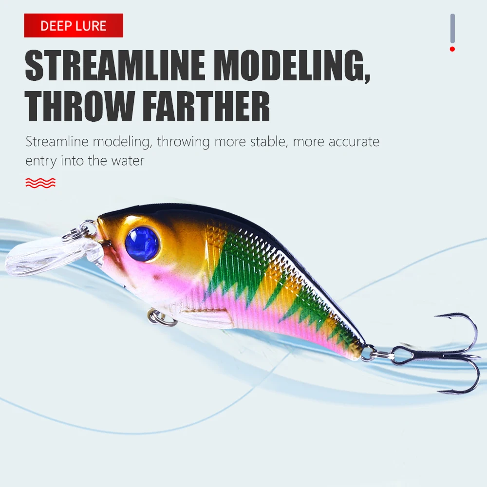 Floating Wobbler Lure Crank Bait Fishing Lures Bass Pike Perch ...