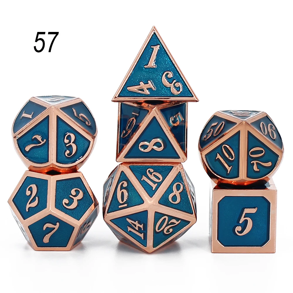 Jeu de des ,140--Jeu De Dés En Métal D4 D6 D8 D10 D % D12 D20 Pour Jeux ...