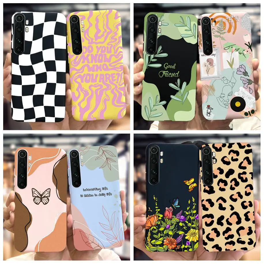 Soft-Case-For-Xiaomi-Mi-Note-10-Lite-Cases-Fashion-Art-Painted-Silicone ...