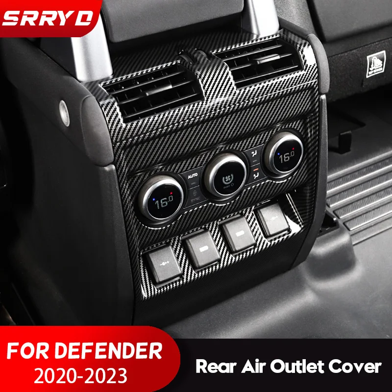For Land Rover Defender 110 130 2020-2023 ABS Carbon Fiber Silver ...