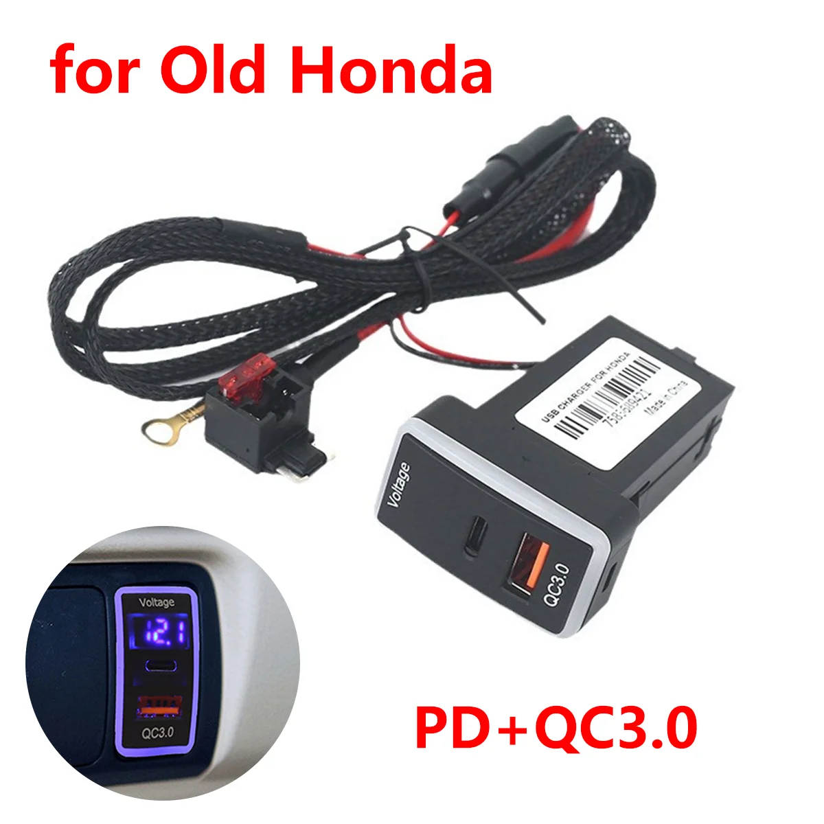 PD+QC3.0 Car Charger Socket Quick Charging Power Adapter with LED ...