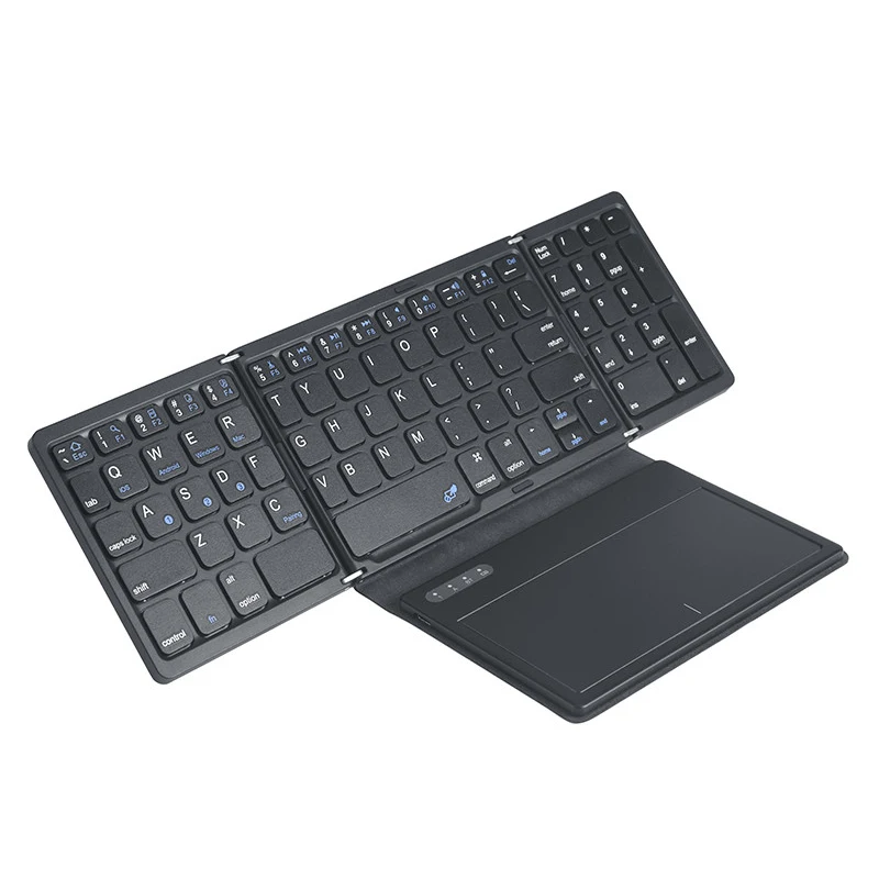 B055-Multifunctional-Big-Touchpad-Mouse-Triple-BT-Folding-Keyboards ...