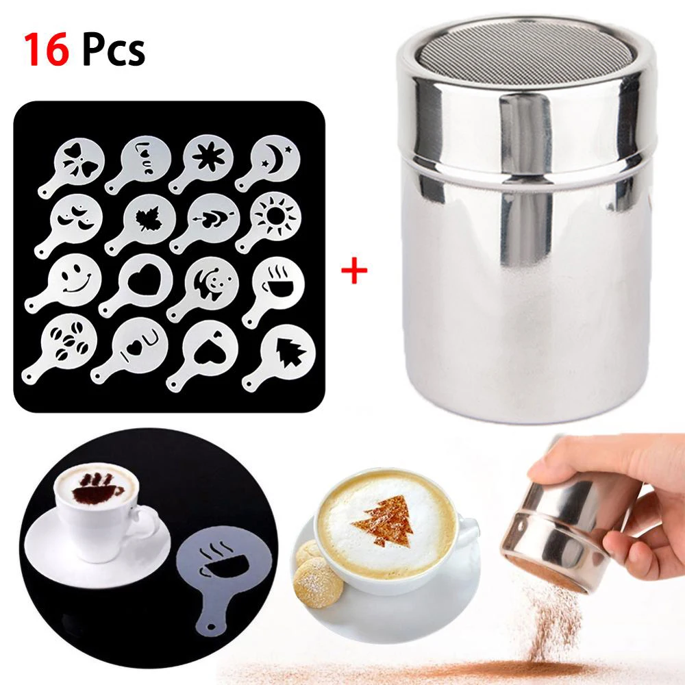 Cappuccino Mold Fancy Coffee Printing Model Stainless Steel Foam Spray ...