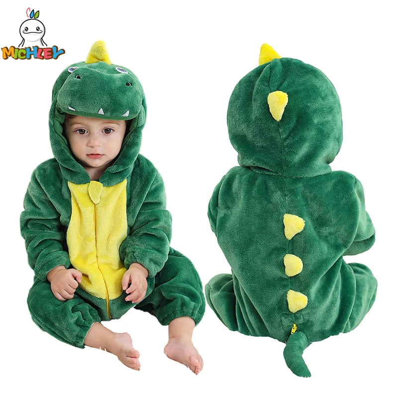 MICHLEY-NEW-Halloween-Dinosaur-Baby-Winter-Costume-Rompers-Clothes-Cute ...