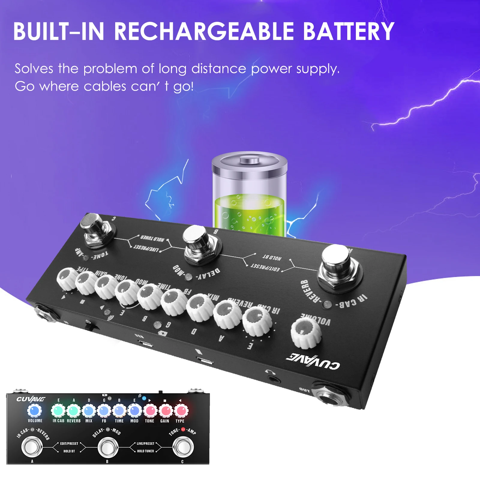 CUVAVE-CUBE-BABY-Multifunctional-Electric-Guitar-Combined-Effect-Pedal ...