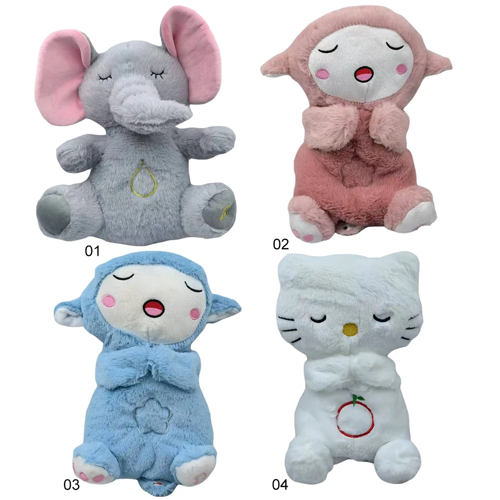 Elephant-Sheep-Cat-Musical-Light-Up-Toy-Breathing-Baby-Sleep-Music-Toy ...