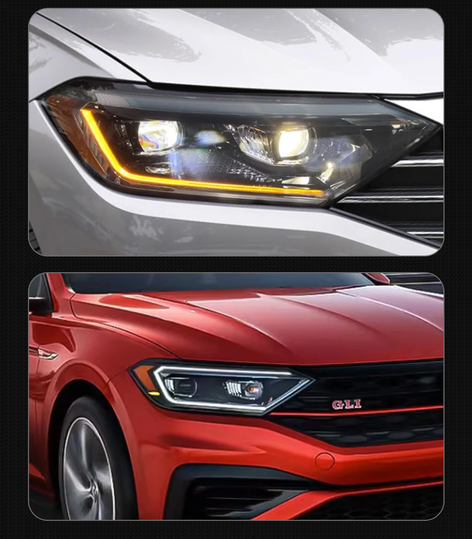 VW Jetta Sagitar Headlights 2019-2022 Jetta Mk7 LED Headlight Design L ...