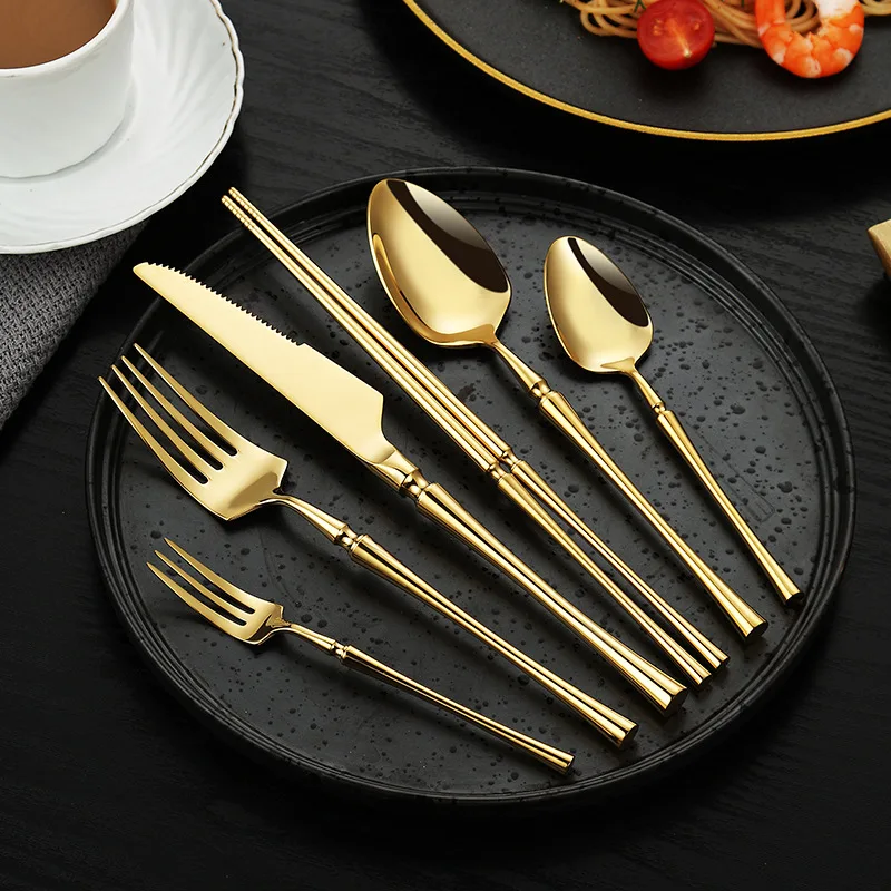 304-Stainless-Steel-Tableware-Set-Kitchen-Dishes-Table-Knife-Knife ...