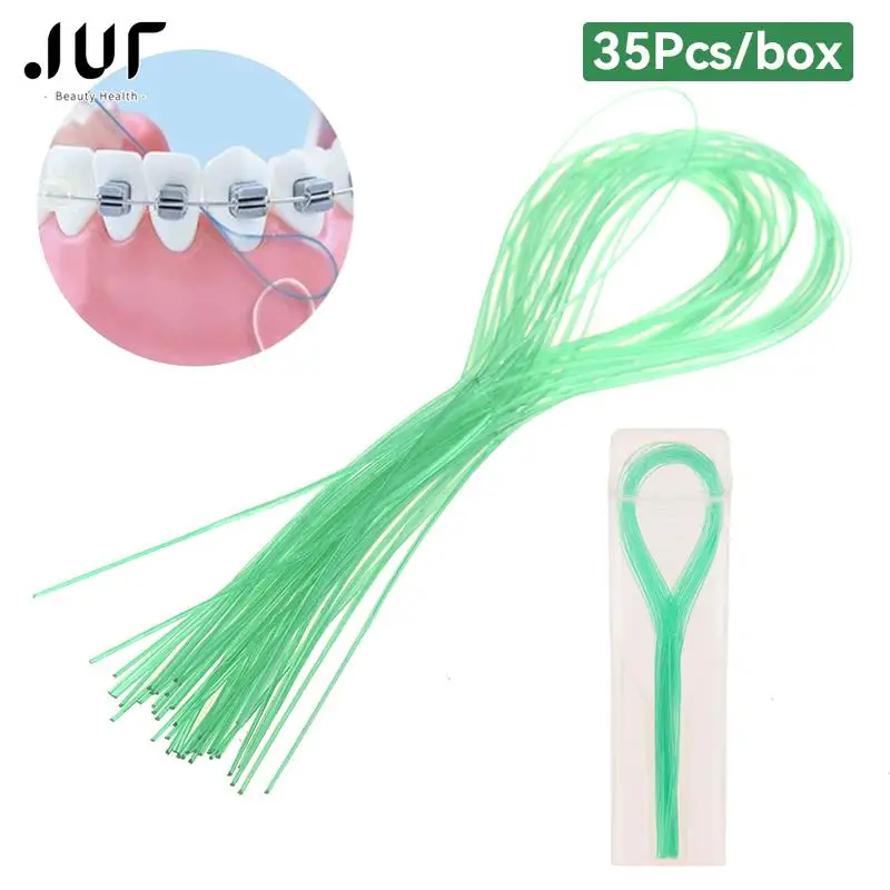 35pcs-lot-Dental-Floss-Threader-Dental-Traction-Line-Oral-For-Crown ...