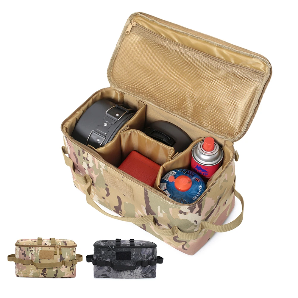 600D MOLLE Pouch Outdoor Camping Storage Bag Basket Gas Tank Stove ...