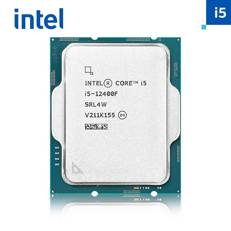 인텔 12 세대 CPU 코어 i5 12400F 프로세서 프로세스, Lga 1700 18M, 레벨 3 캐시, 4.4Ghz ...