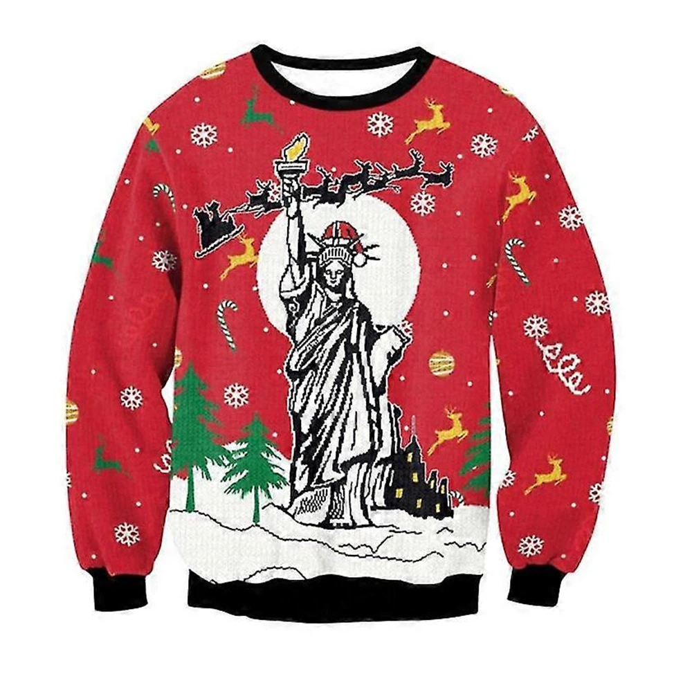 Animals Men's Graphic Sweatshirts Funny Cow 3d Print Ugly Christmas ...