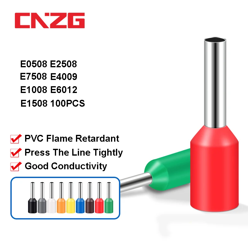 100pcs-Pack-E0508-E7508-E1008-E1508-E2508-Insulated-Ferrules-Terminal ...