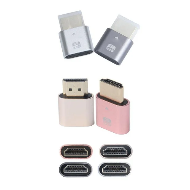 HDMI Virtual Display 4K HDMI DDC EDID Dummy Plug EDID Display Cheat ...
