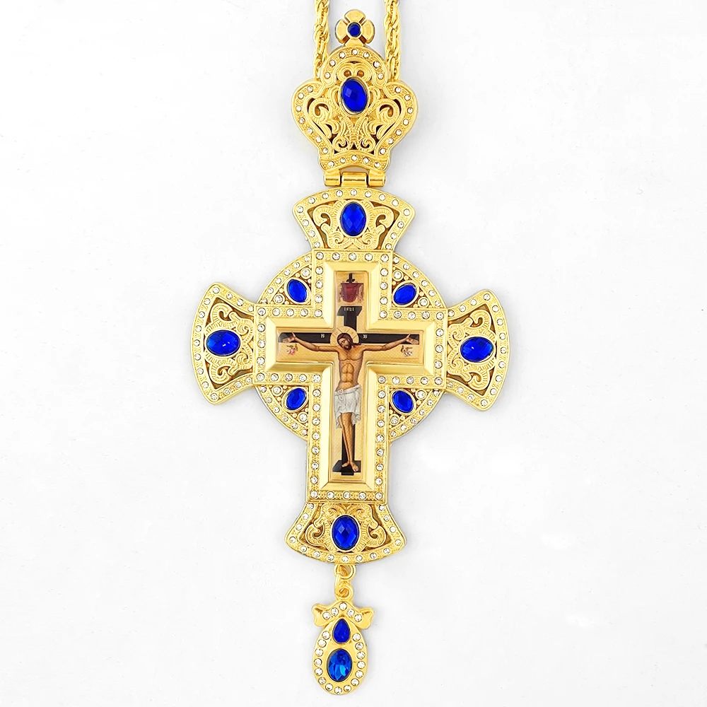 Pectoral-Cross-Orthodox-Jesus-Necklace-Catholic-Crucifix-Pectoral-Gold ...