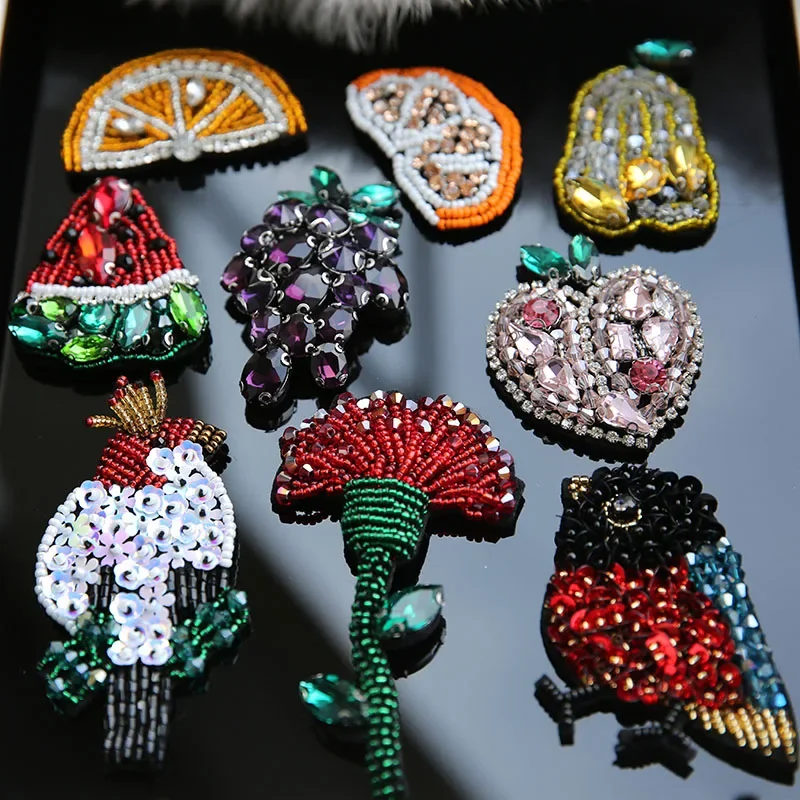 DIY-3D-flower-rhinestone-beaded-Patches-for-clothes-Sew-on-sequins ...