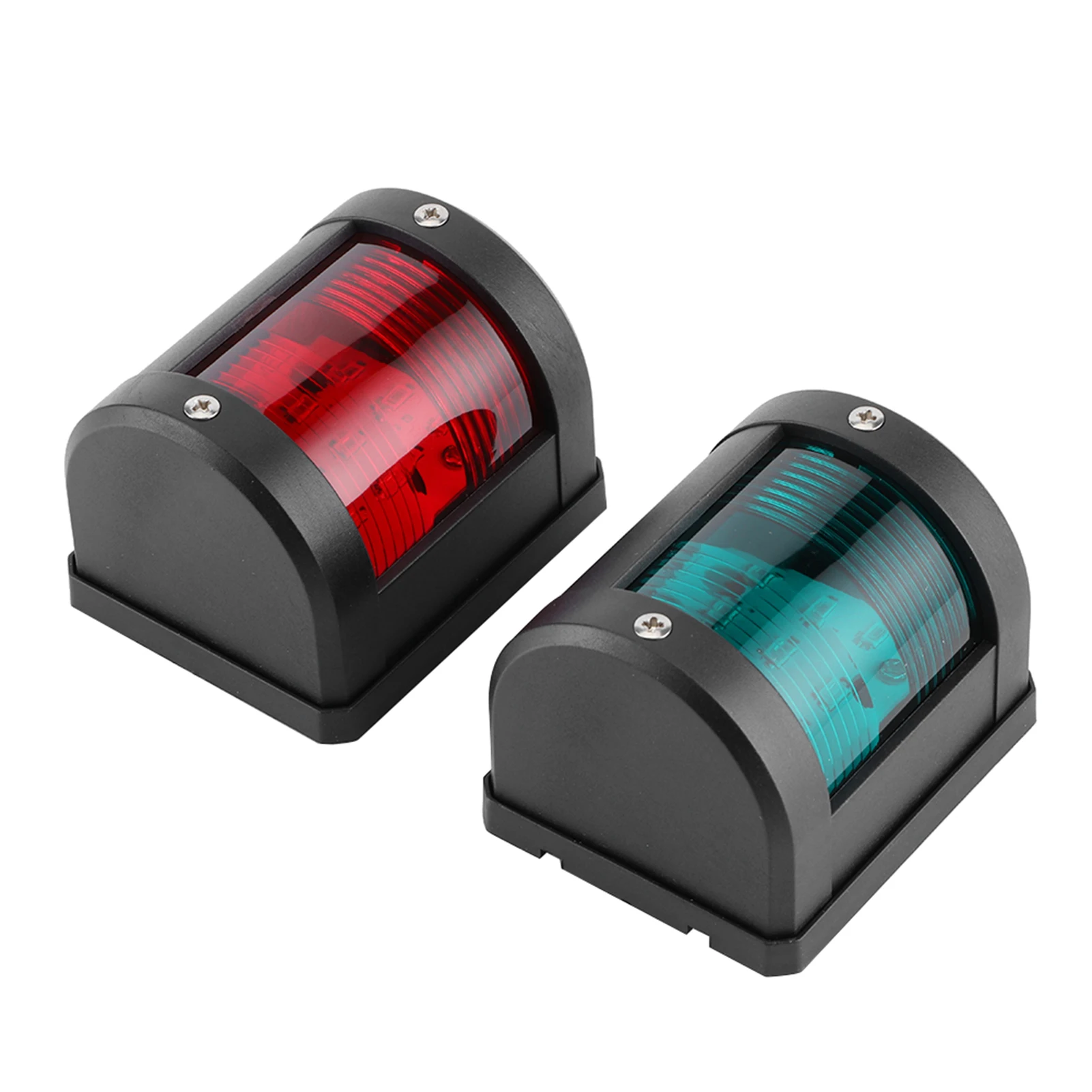 Pair of IP66 Signal Lamp Red Green LED Navigation Warning Light for ...