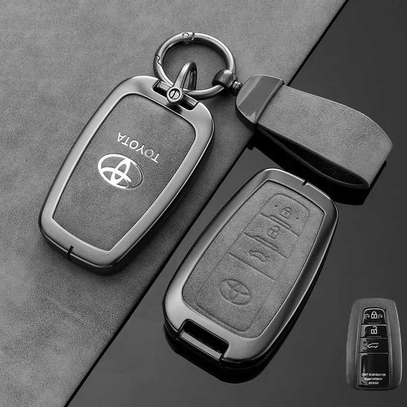 Zinc-Alloy-Car-Key-Case-Cover-Shell-Keychain-For-Toyota-Prius-Camry ...