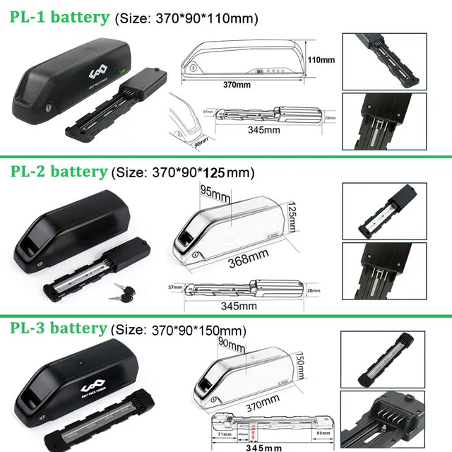 EBike Battery Hailong Polly 52V 48V 24Ah 36V 19.2Ah 13Ah 15Ah 21700 ...