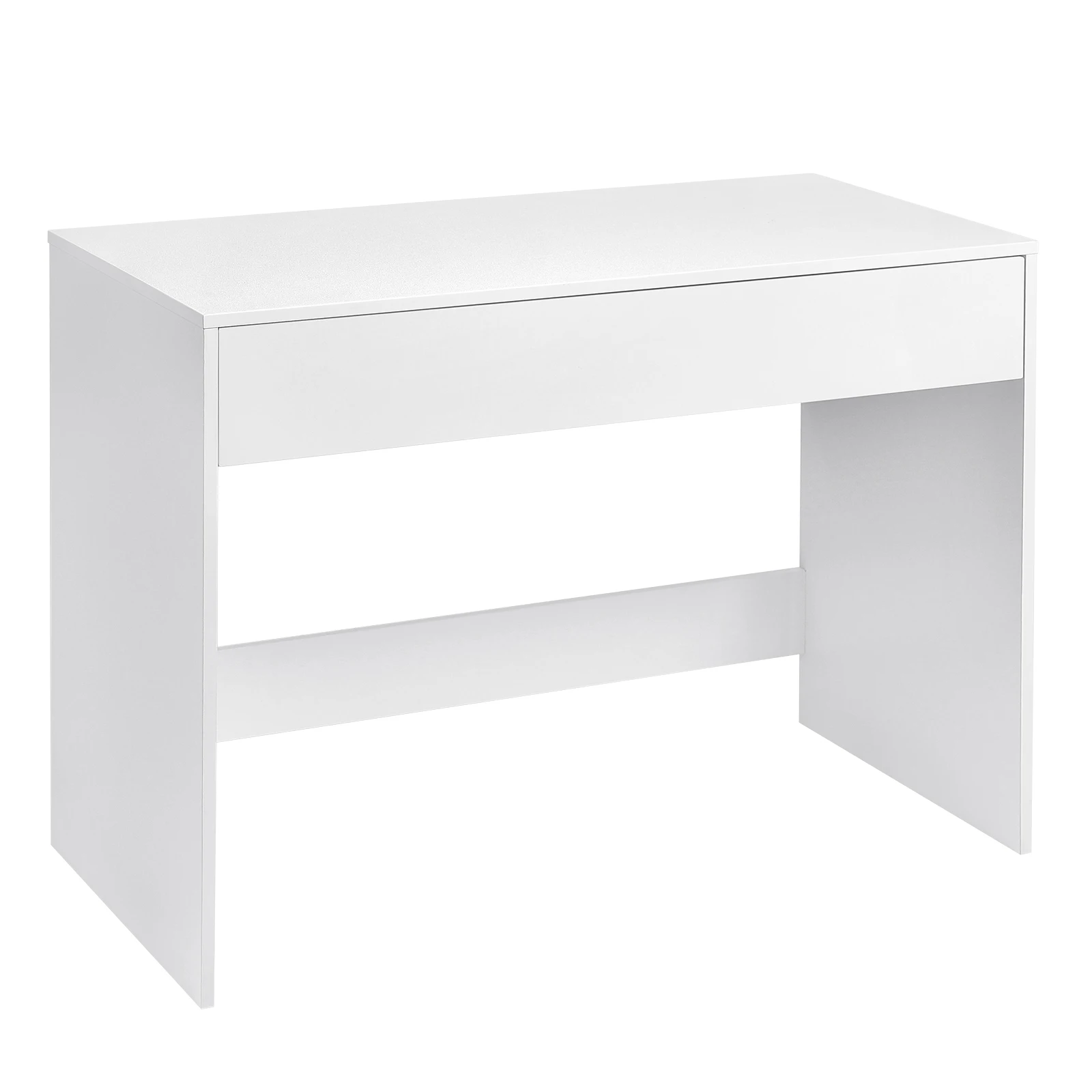 White Computer table with 1 Drawer Storage100x50x75cm PC Laptop Table ...