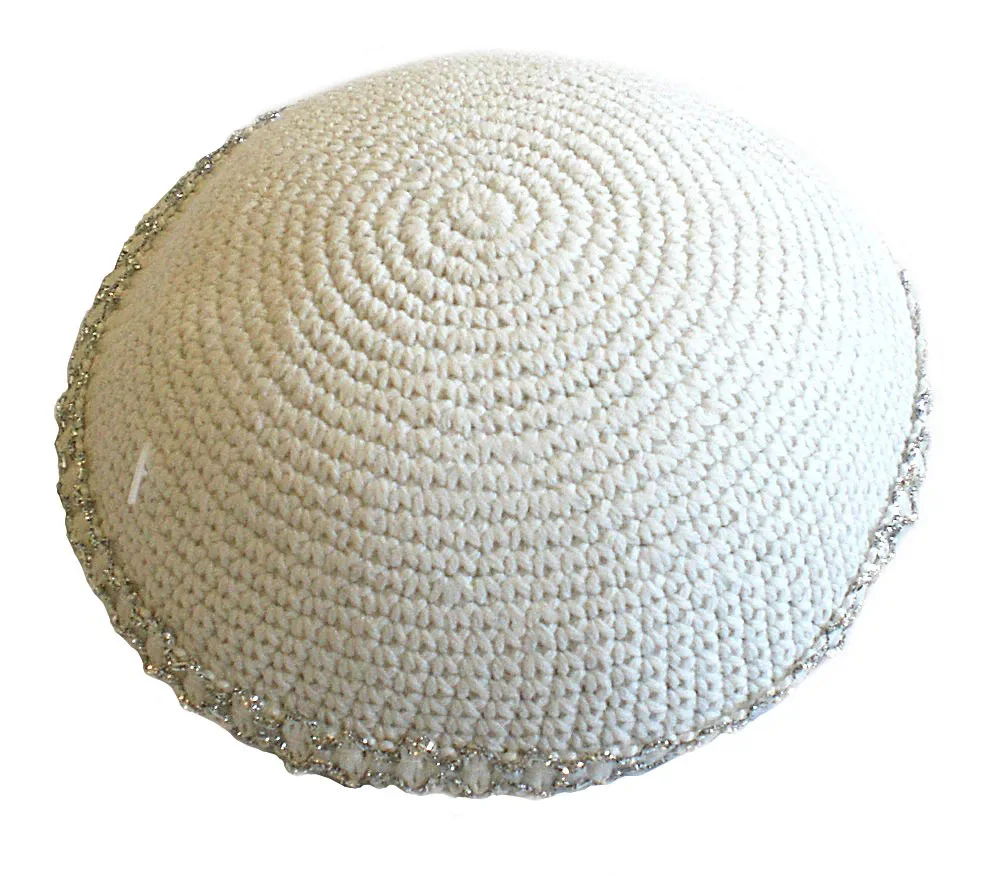 HAND MADE KNITTED YARMULKE KIPPAH SKULL CAP, CUSTOMIZED ORDER UNDER ...