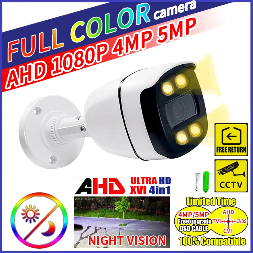 5MP-24H-Full-Color-Night-Vision-CCTV-AHD-Camera-4MP-1080P-HD-Array ...