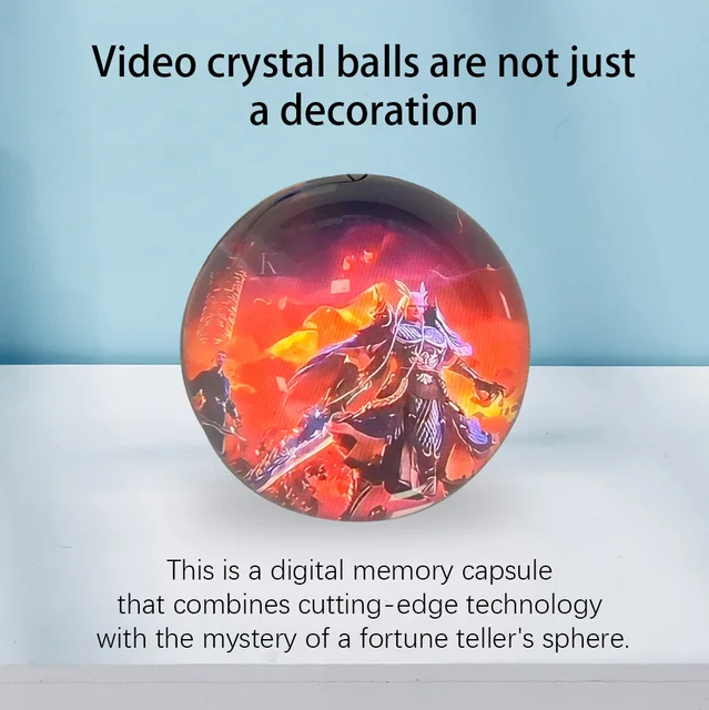 Imagix Crystal Ball Video Sphere 2.7 Inch Crystal Memory Ball Digital ...