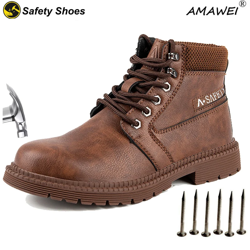 AMAWEI-Men-Steel-Toe-Anti-Smash-Safety-Shoes-Puncture-Proof-Anti-Spark ...