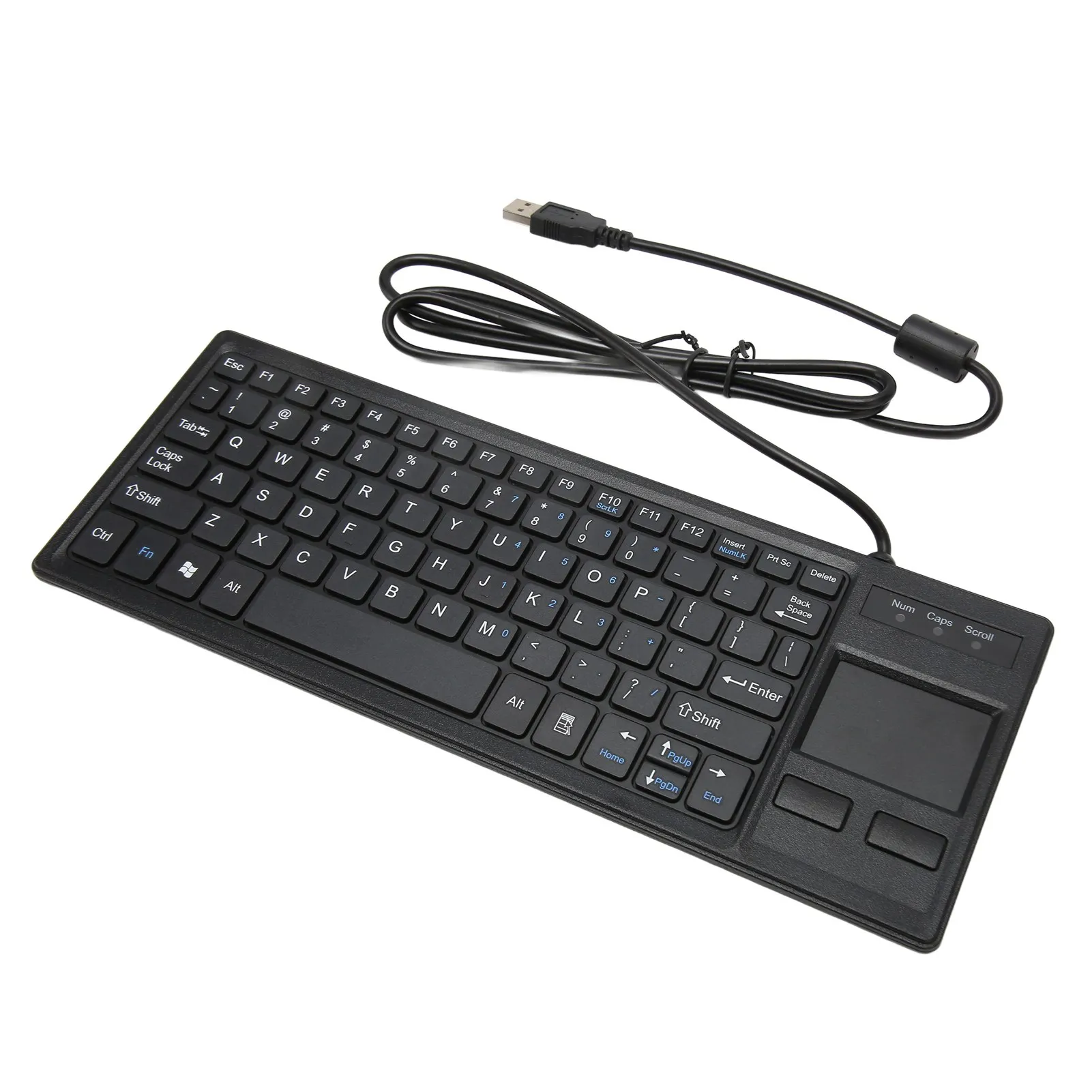 80-Keys-USB-Wired-Keyboard-with-Touchpad-Ultra-Thin-Mini-Compact-Touch ...