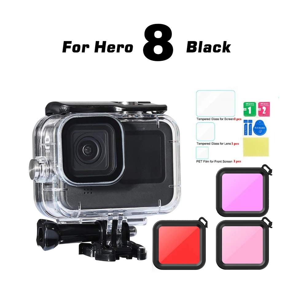 For-GoPro-Hero-8-Waterproof-Case-Diving-Underwater-Housing-Cover-For-Go ...
