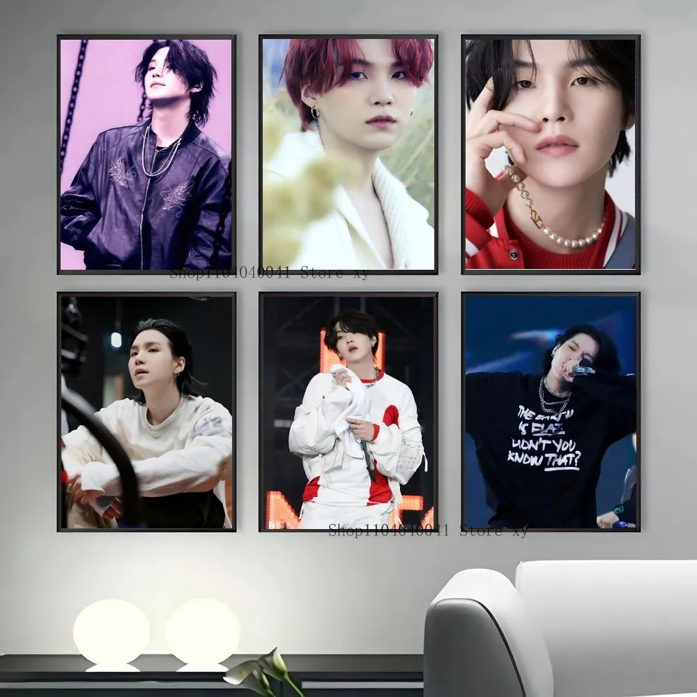 1PC KPOP Singer Agust D SUGA Poster Paper Home Living Room Entrance Bar ...